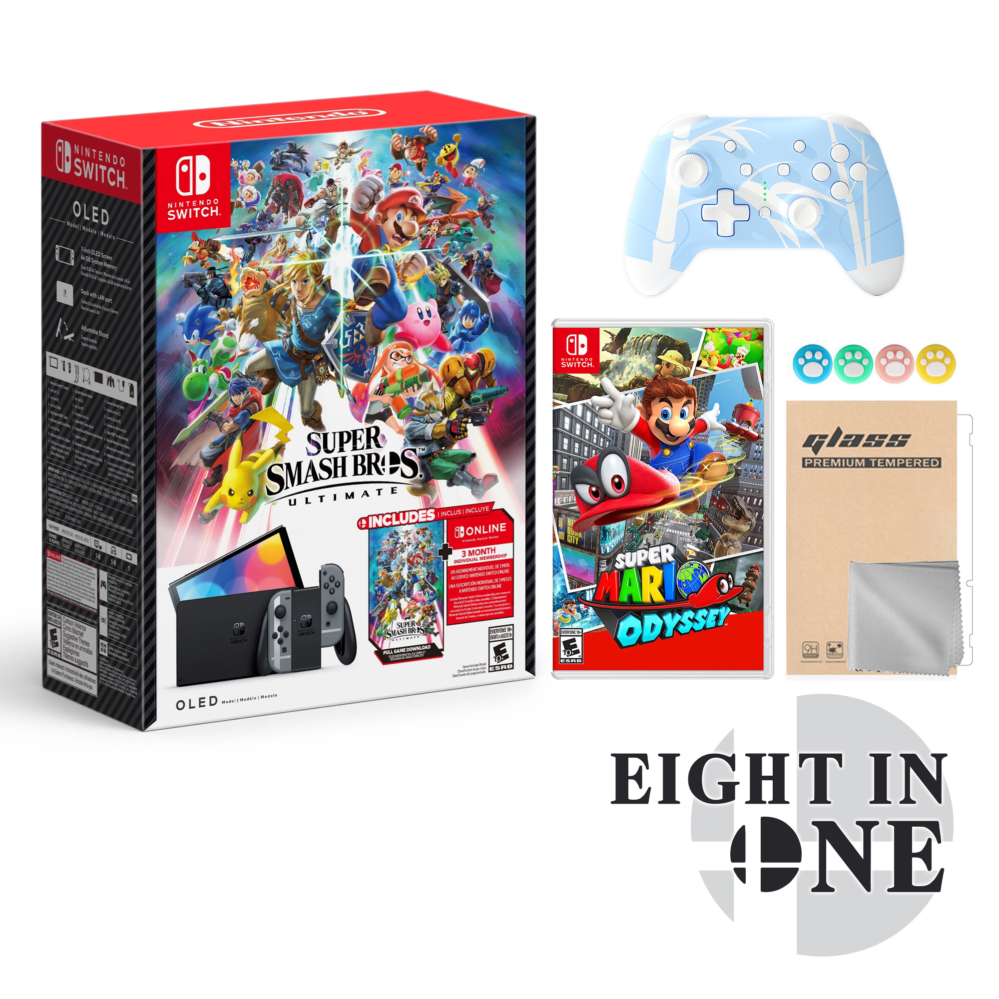 Nintendo Switch OLED Super Smash Bros. Ultimate Bundle: Gray Console, Super Smash Bros ...