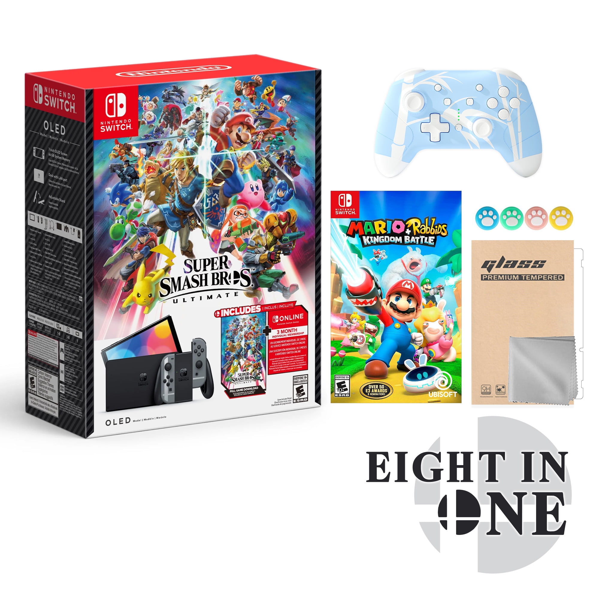 Nintendo Switch OLED Super Smash Bros. Ultimate Bundle: Gray Console, Super Smash Bros ...