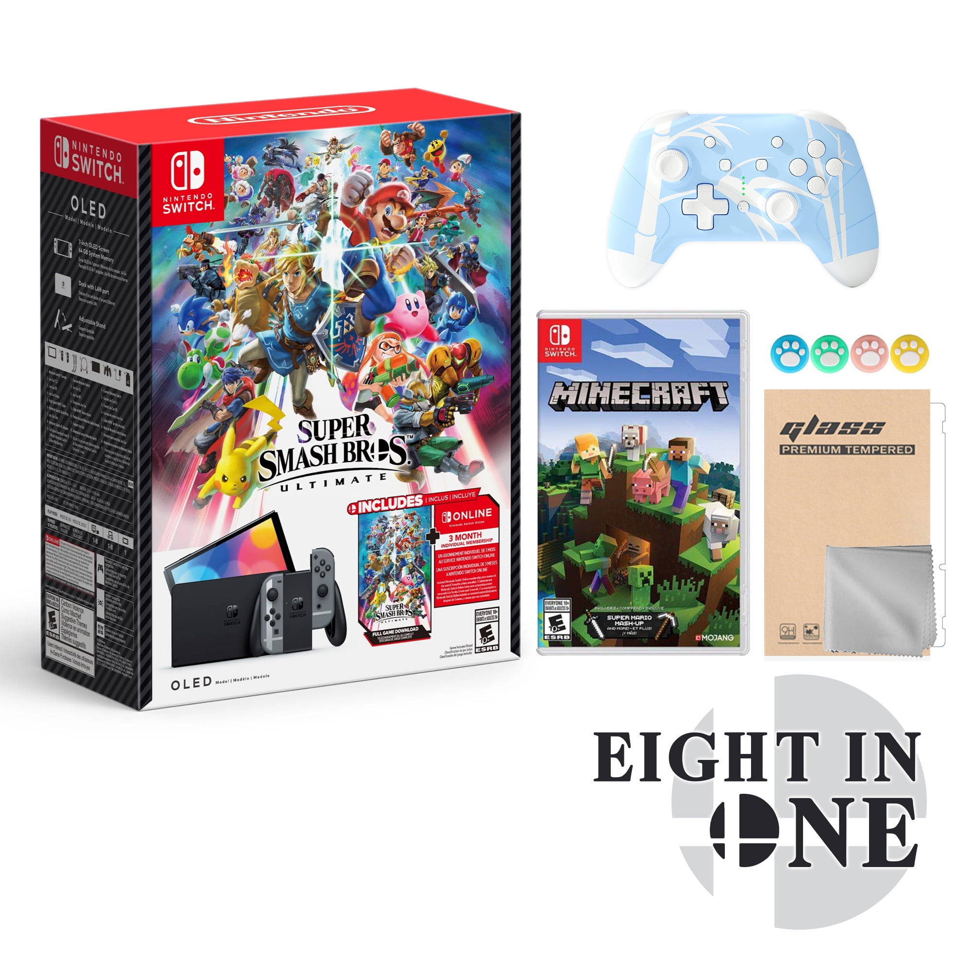 Nintendo Switch OLED Super Smash Bros. Ultimate Bundle: Gray Console, Super Smash Bros ...