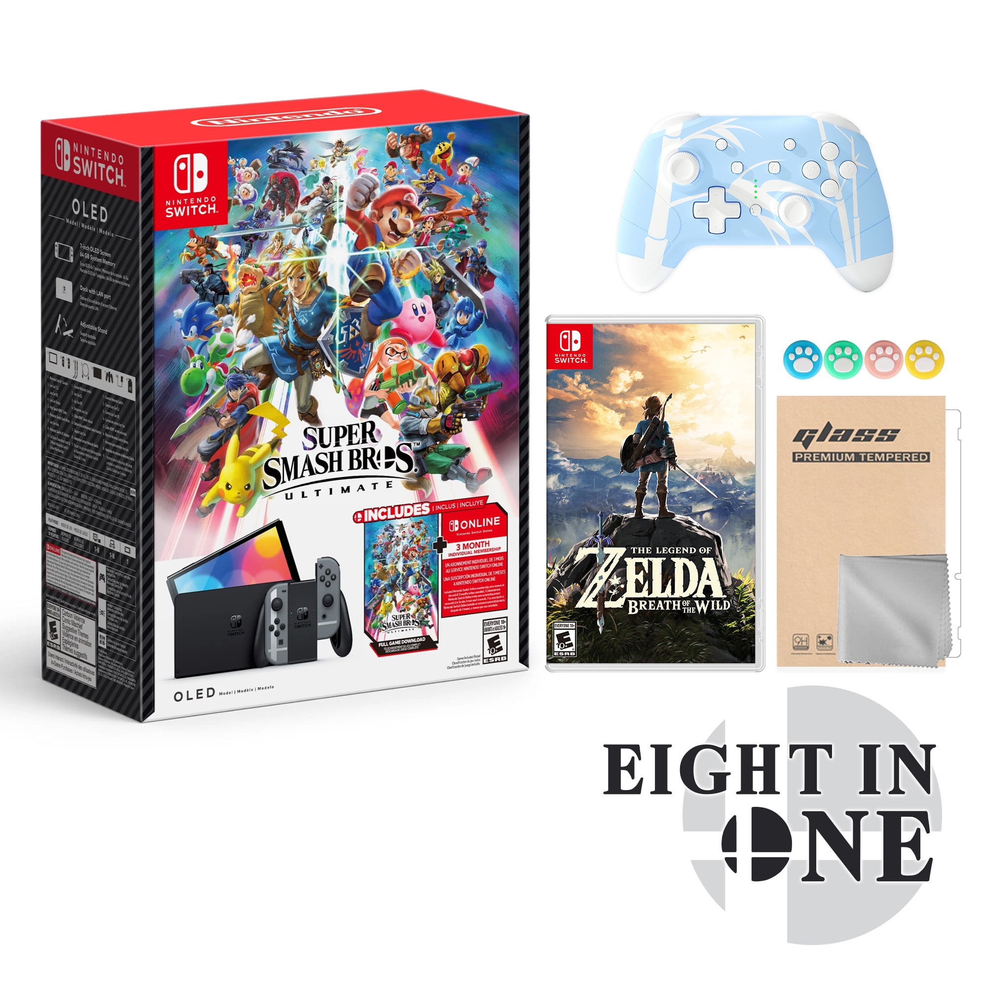 Nintendo Switch OLED Super Smash Bros. Ultimate Bundle: Gray Console, Super Smash Bros ...