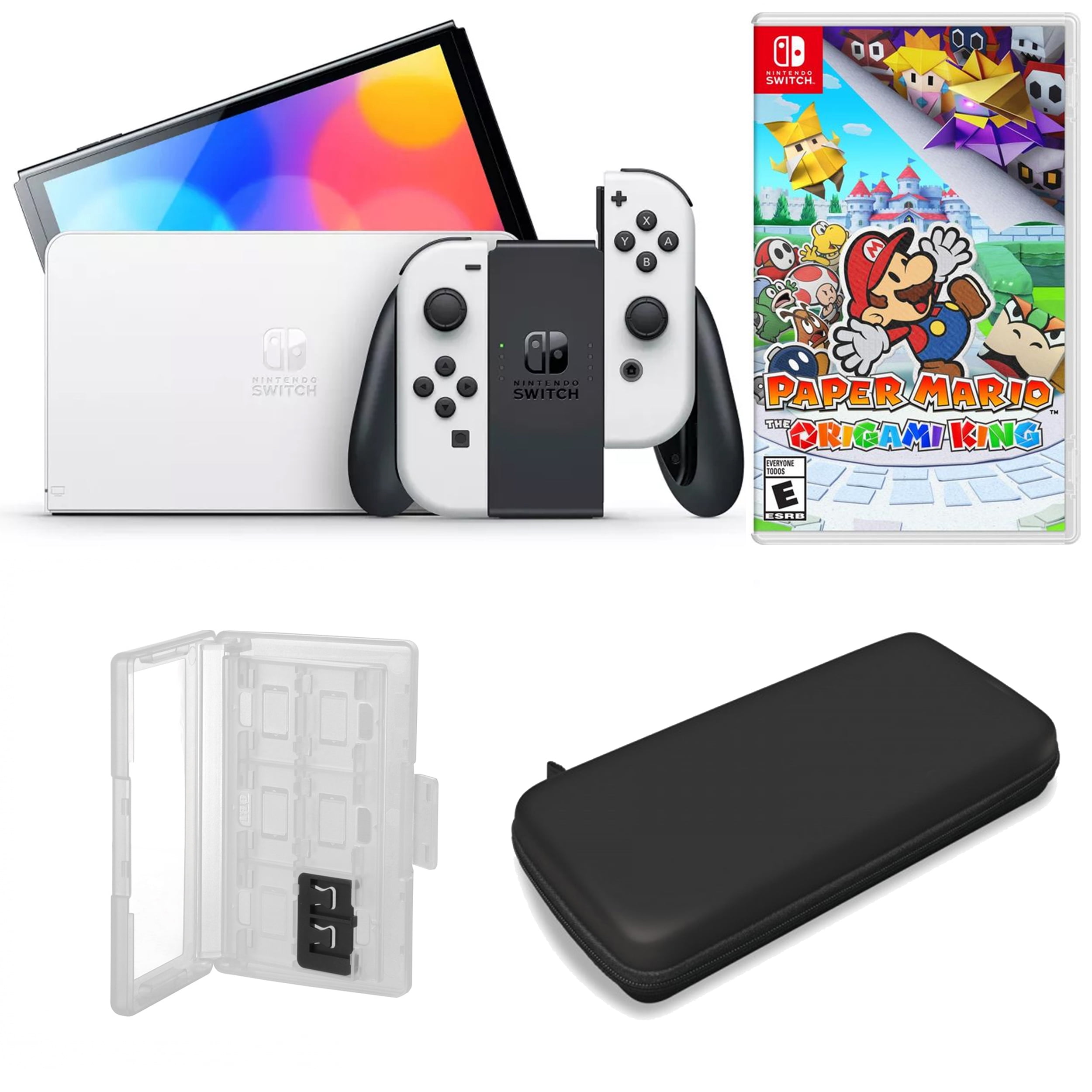 Nintendo Switch OLED in White with Paper Mario and Accessories ...