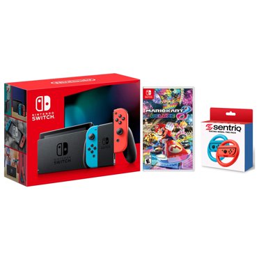 Nintendo Switch Home Game Console - Mario Kart 8 Deluxe Bundle, Gray ...