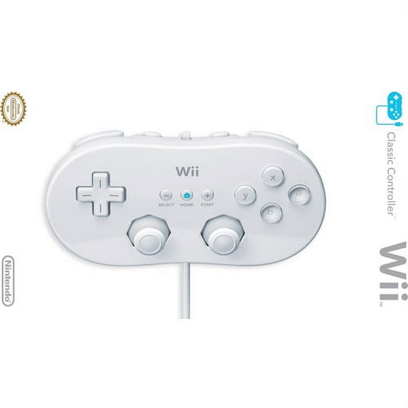 Nintendo Wii Classic Controller, White, RVLARW1, 00045496890322 ...