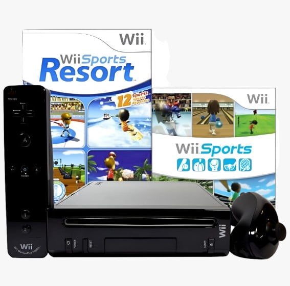 Pre-Owned Nintendo Wii - Game console - black - Wii Sports, Wii Sports Resort - Walmart.com