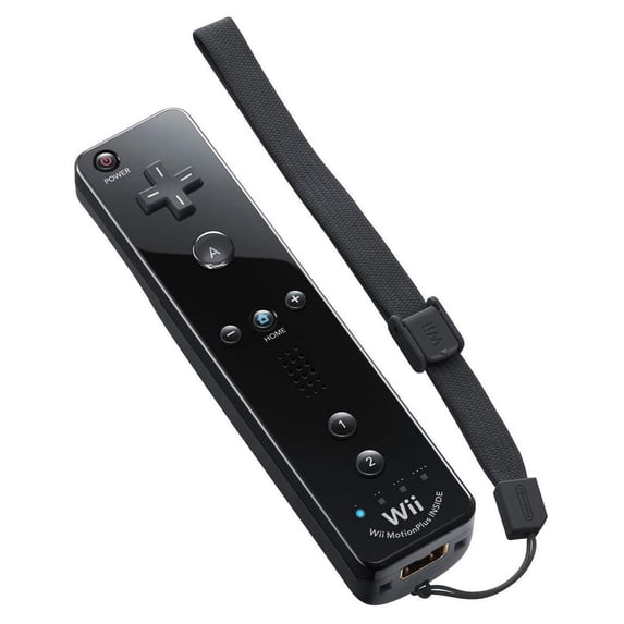 Nintendo, Wii Remote Plus, Black, Wireless Motion Controller - Walmart.com