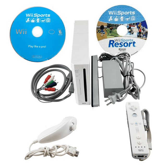 Pre-Owned Nintendo Wii White Console with Sports and Sports Resort ...