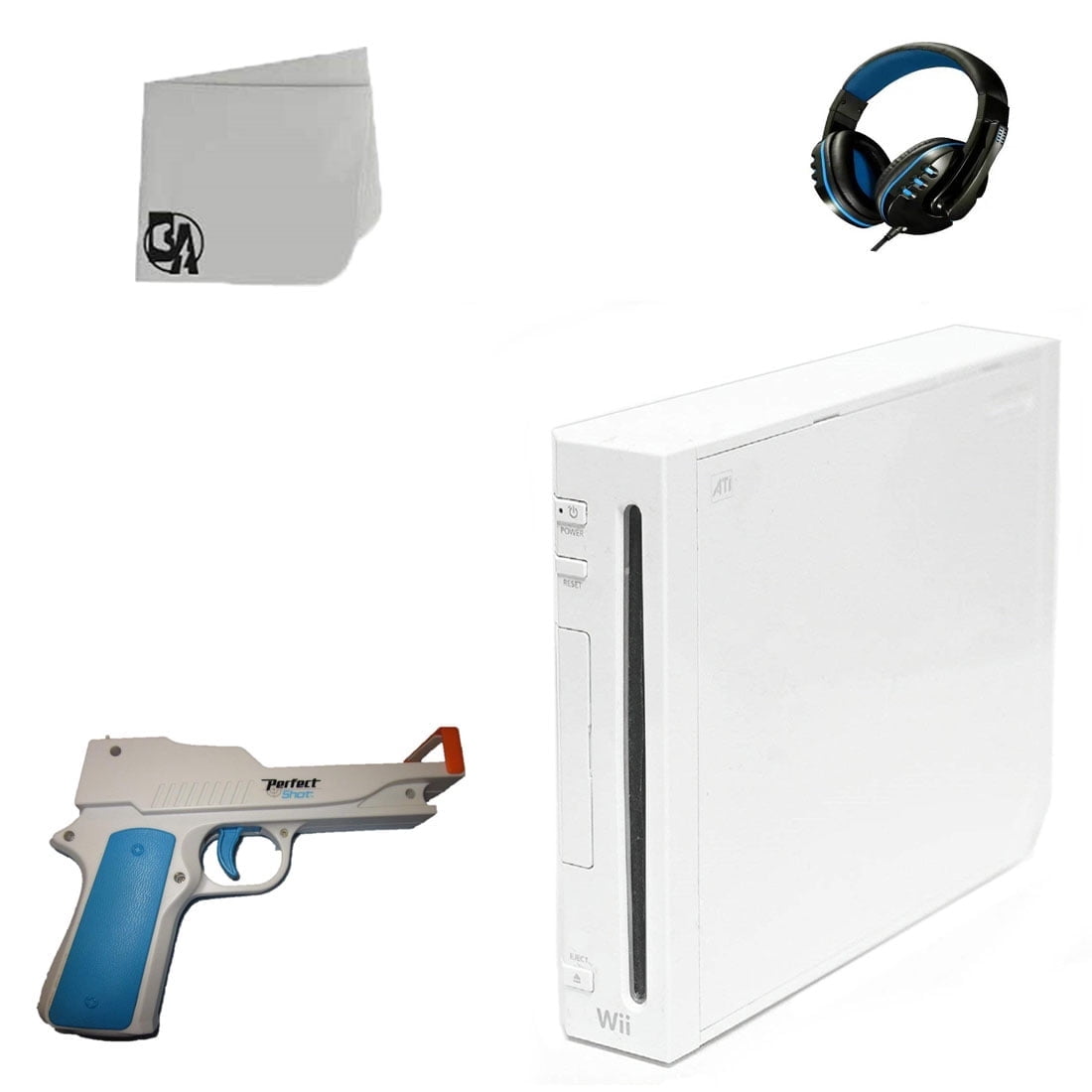 Pre-Owned Nintendo Wii White Gaming Console With Perfect Shot + Head ...