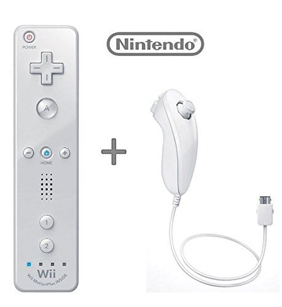 Nintendo Wii/Wii U Controller Plus and Nunchuk Combo Bundle Set [White ...