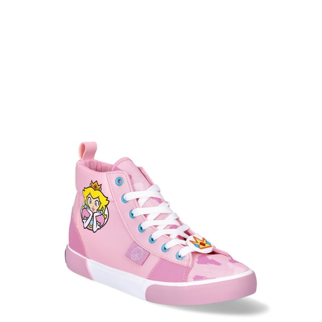 Nintendo Women's Princess Peach Casual High-Top Sneaker, Sizes 6-11 ...
