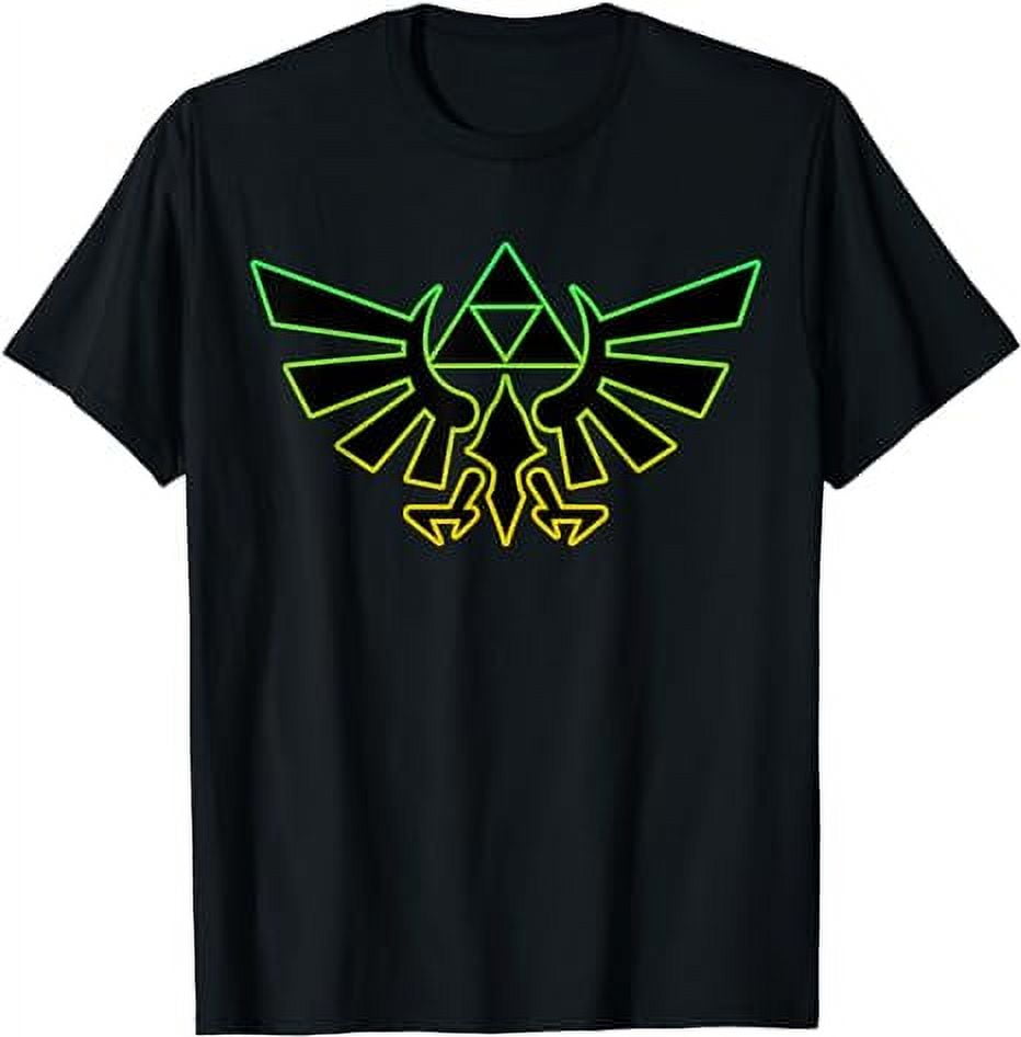 Nintendo Zelda Hyrule Crest Triforce Neon Outline T-Shirt - Walmart.com