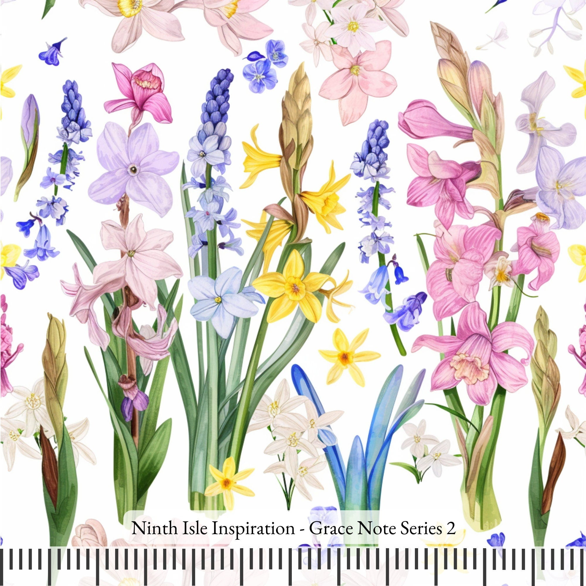 Ninth Isle Inspiration - Grace Note Series - 100% Rayon Fabric By The ...