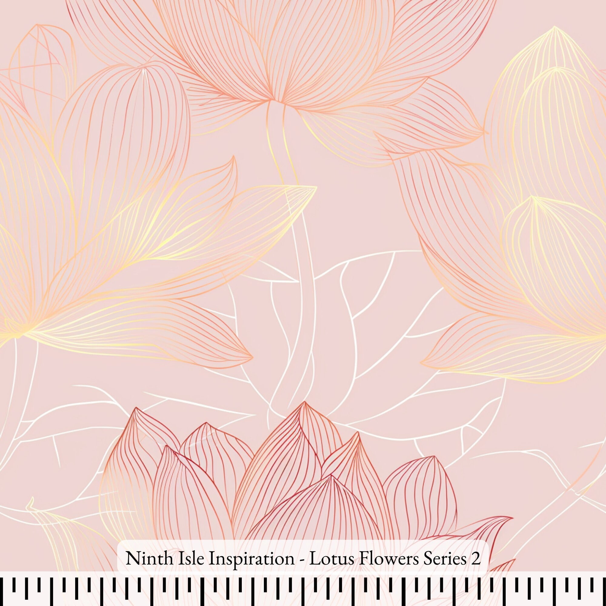 Ninth Isle Inspiration - Lotus Flower Series - 100% Rayon Fabric By The ...