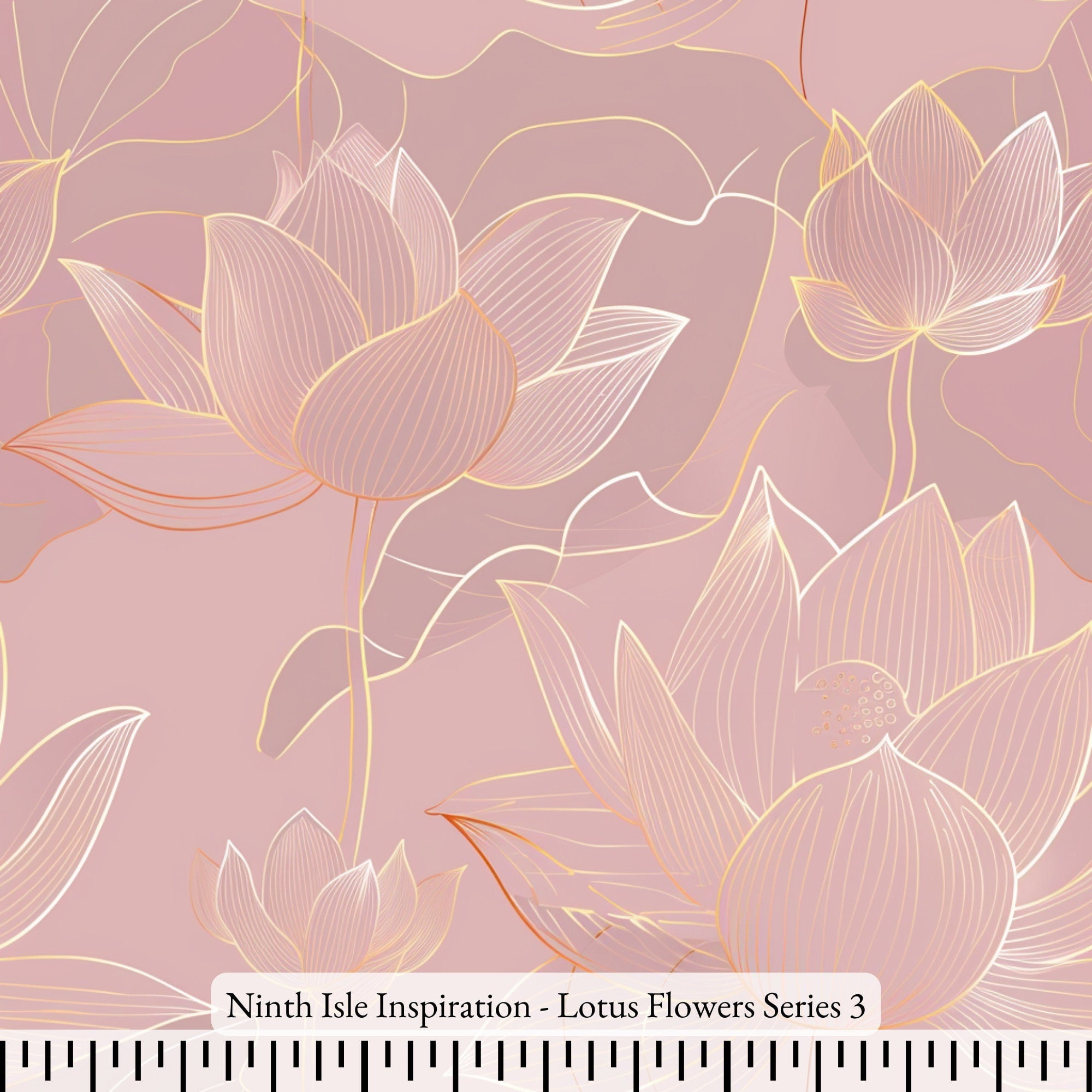 Ninth Isle Inspiration - Lotus Flower Series - 100% Rayon Fabric By The ...