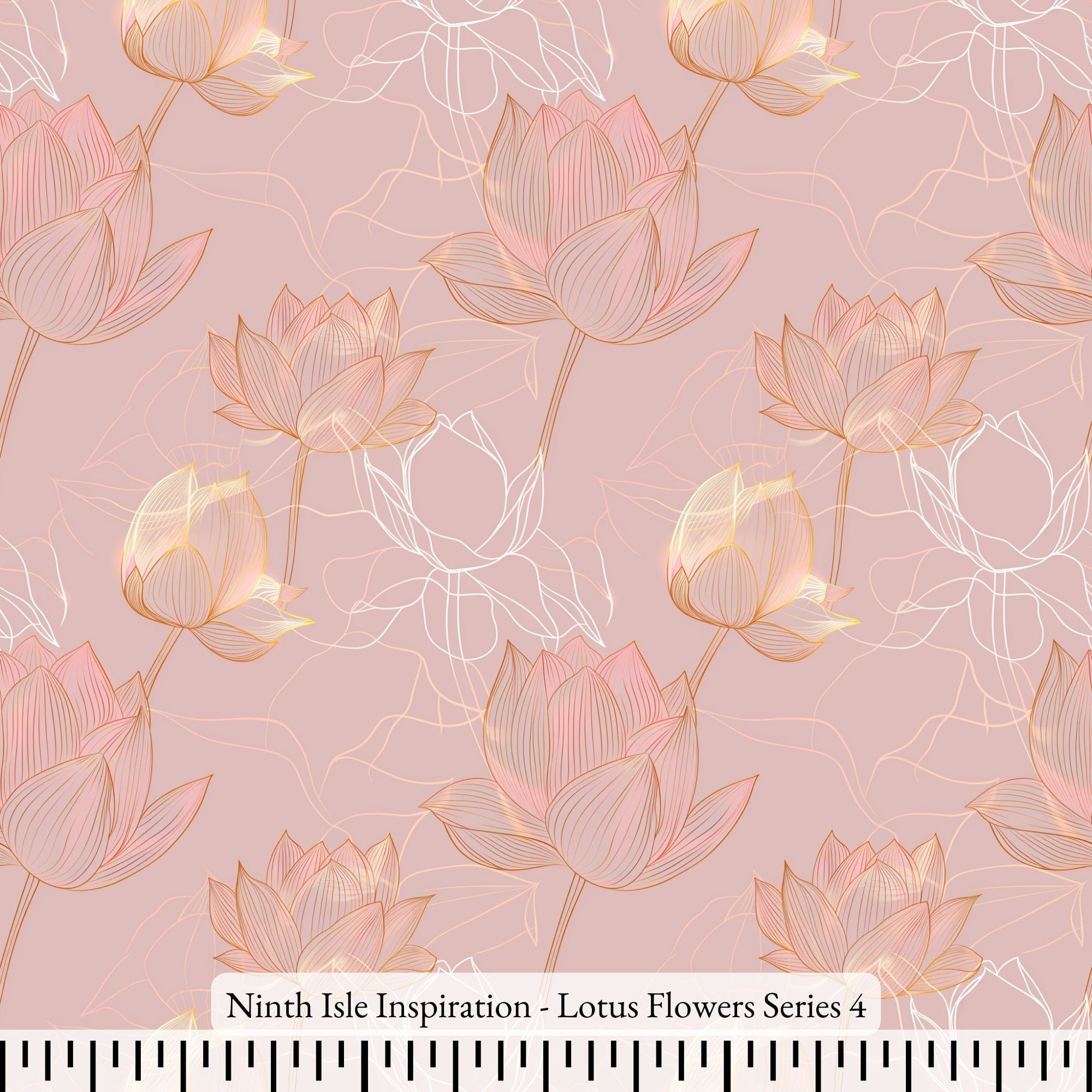 Ninth Isle Inspiration - Lotus Flower Series - 100% Rayon Fabric By The ...
