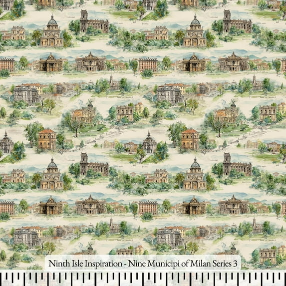 Ninth Isle Inspiration - Nine Municipi Of Milan Series - 100% Rayon ...