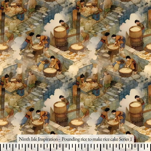 Ninth Isle Inspiration - Pounding Rice to Make Rice Cake Series - 100% ...