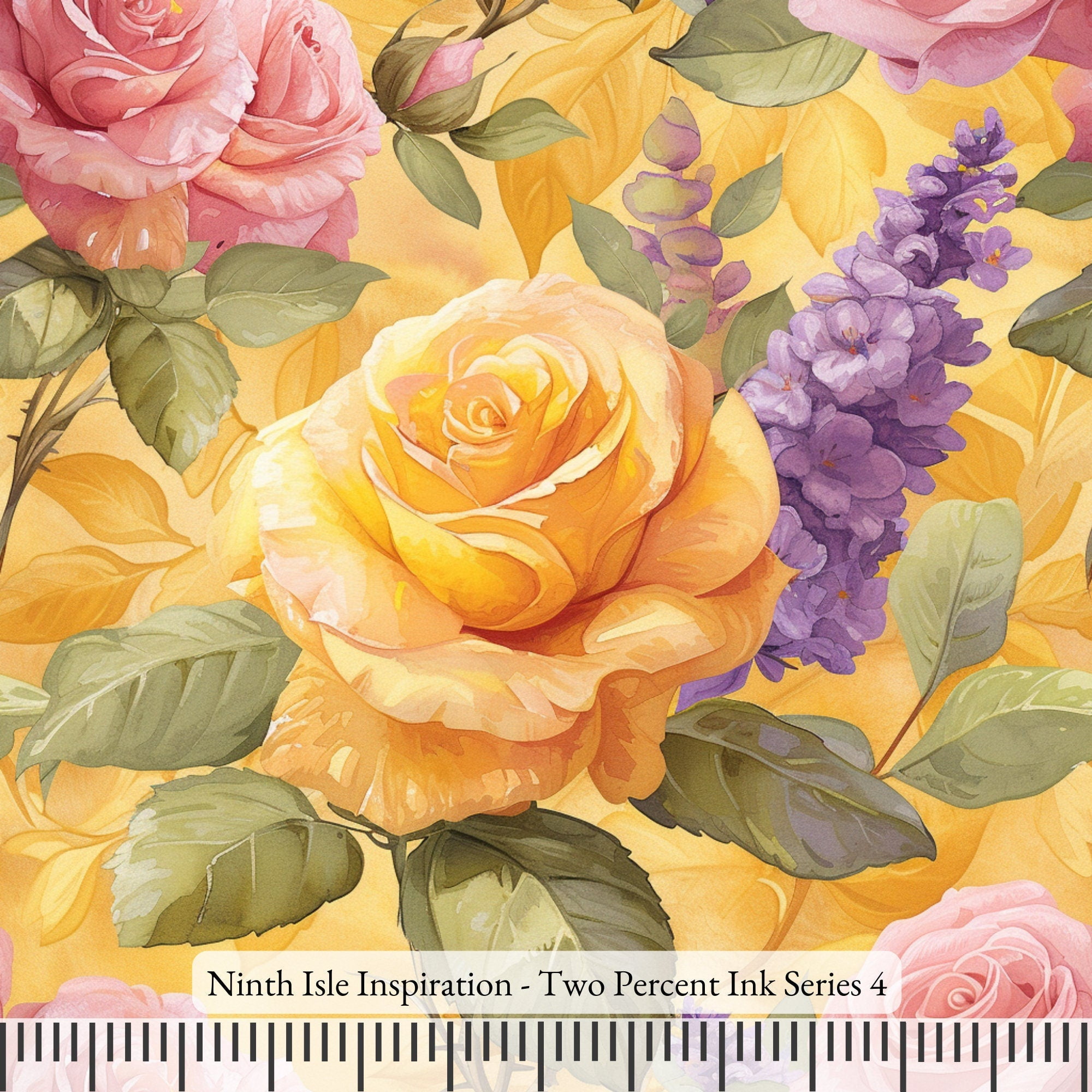 Ninth Isle Inspiration - Two Percent Ink Series - 100% Rayon Fabric By ...