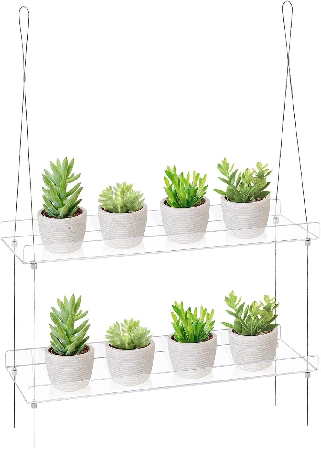 NintyFive 2-Tier Acrylic Window Boxes Plant Shelves for Window of ...