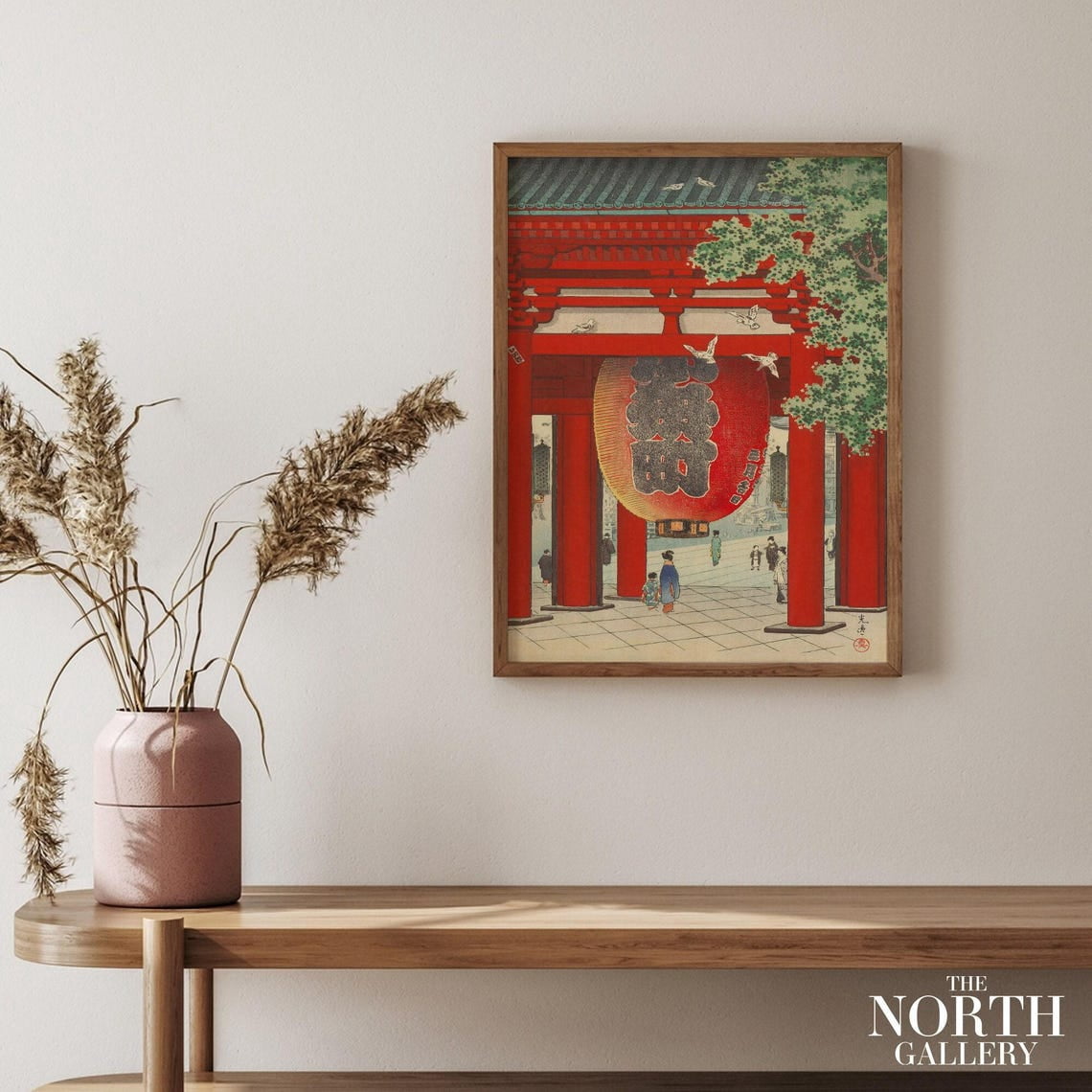 Nio Gate At Asakusa Kannon, Tsuchiya Koitsu Print, Ukiyoe Poster, Edo ...