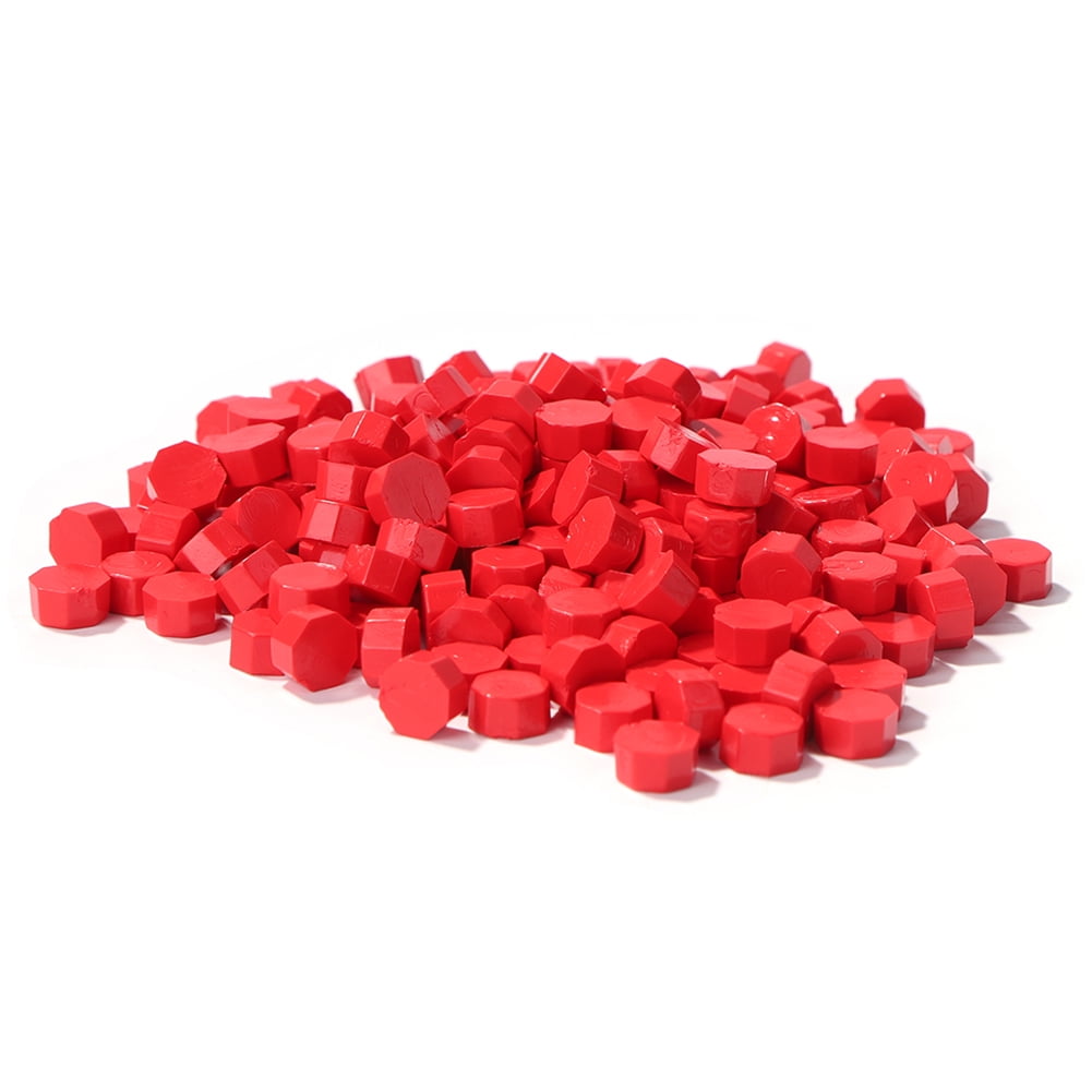 Niovtt 100pcs Octagon Red Seal Wax Beads Stamp Beaded for Letter (Water ...