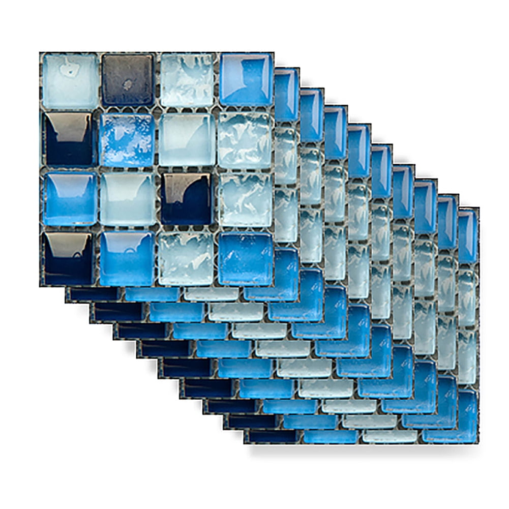 Niovtt 10pcs/set Mosaic Wall Tile Stickers Waterproof Self-adhesive ...