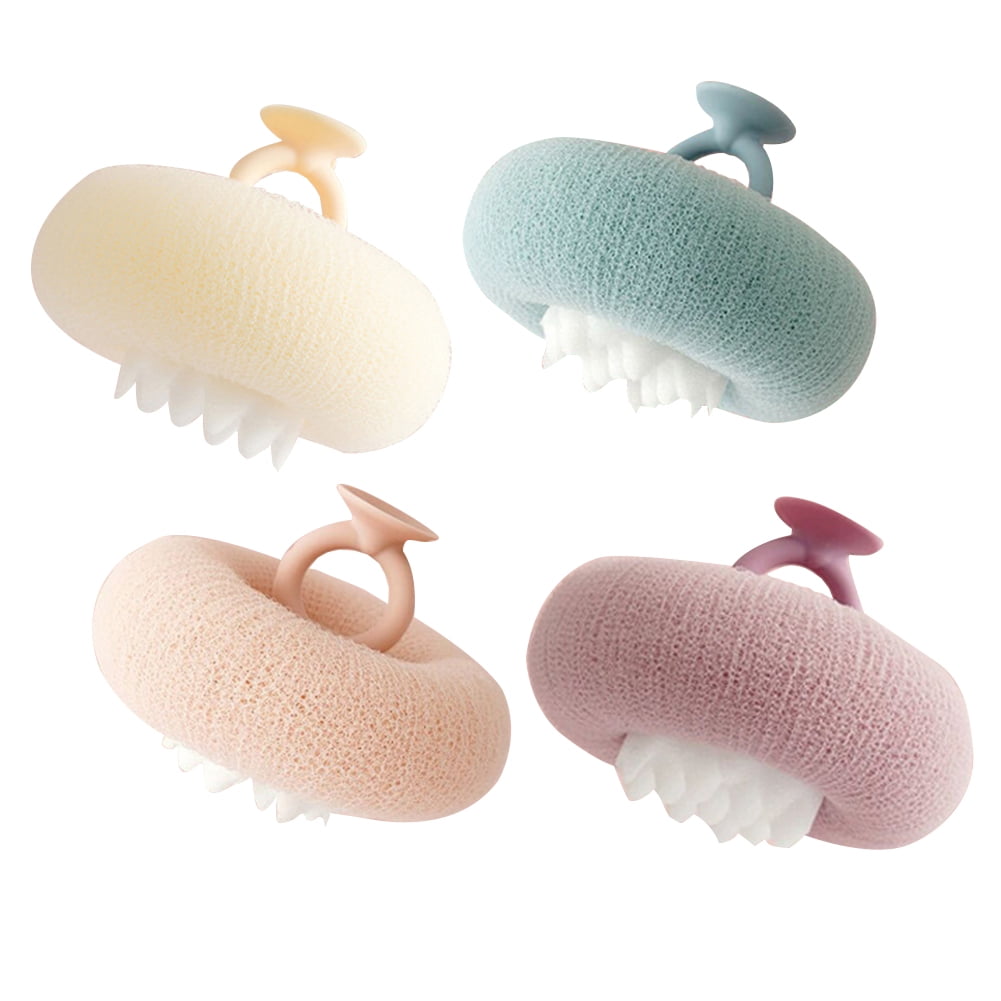 Niovtt Exfoliating Bath Sponge Set, 4PCS, Honeycomb Structure, Colors ...