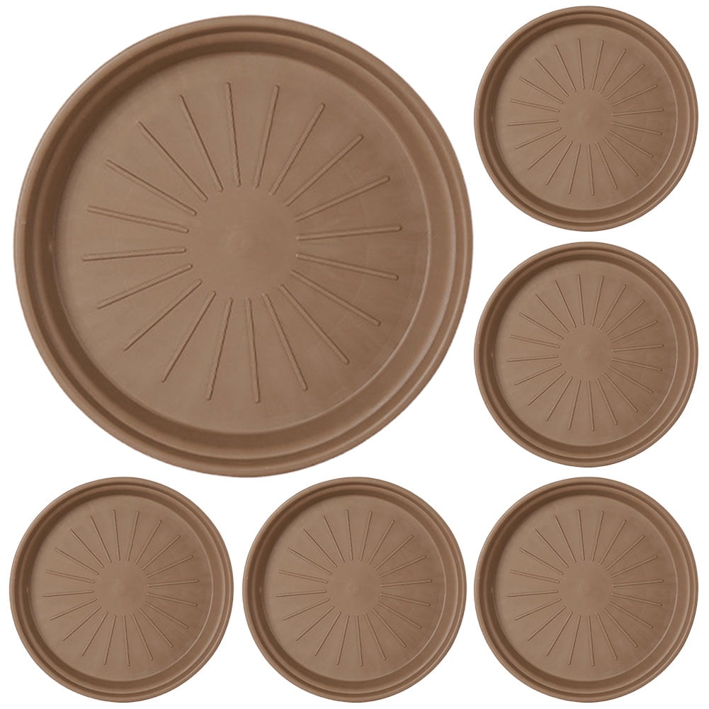Niovtt 6 Pcs Heavy Duty Plastic Pot Plant Drip Trays for Indoors ...