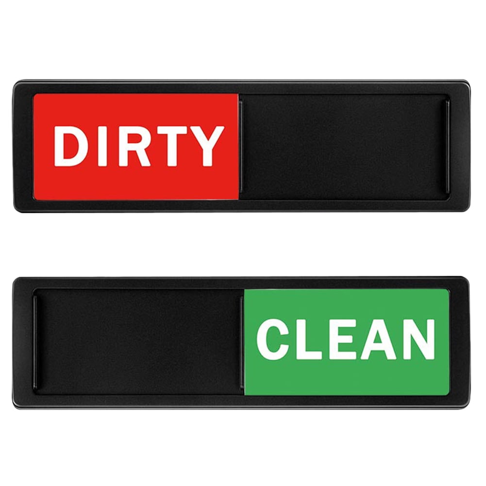 Niovtt Clean Dirty Dishwasher Magnet Indicator Sign(black (red and ...
