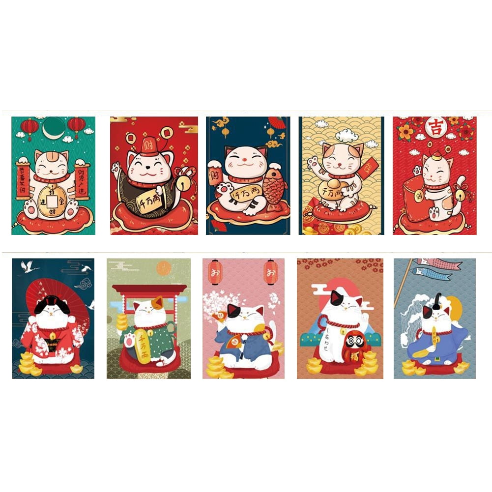 Niovtt Japanese Style Lucky Cat Hanging String Flag Banner Izakaya ...