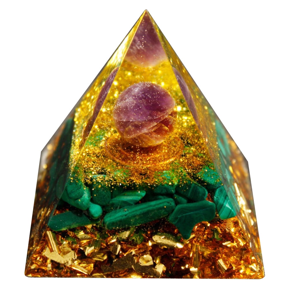 Niovtt Natural Crystal Pyramid Amethyst Healing Stone Chakra Reiki Home ...