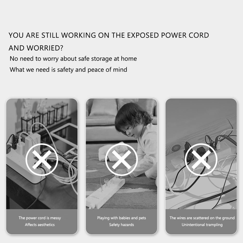 Niovtt Plug Board Storage Box Cable Management Box Cable Wire Organizer ...