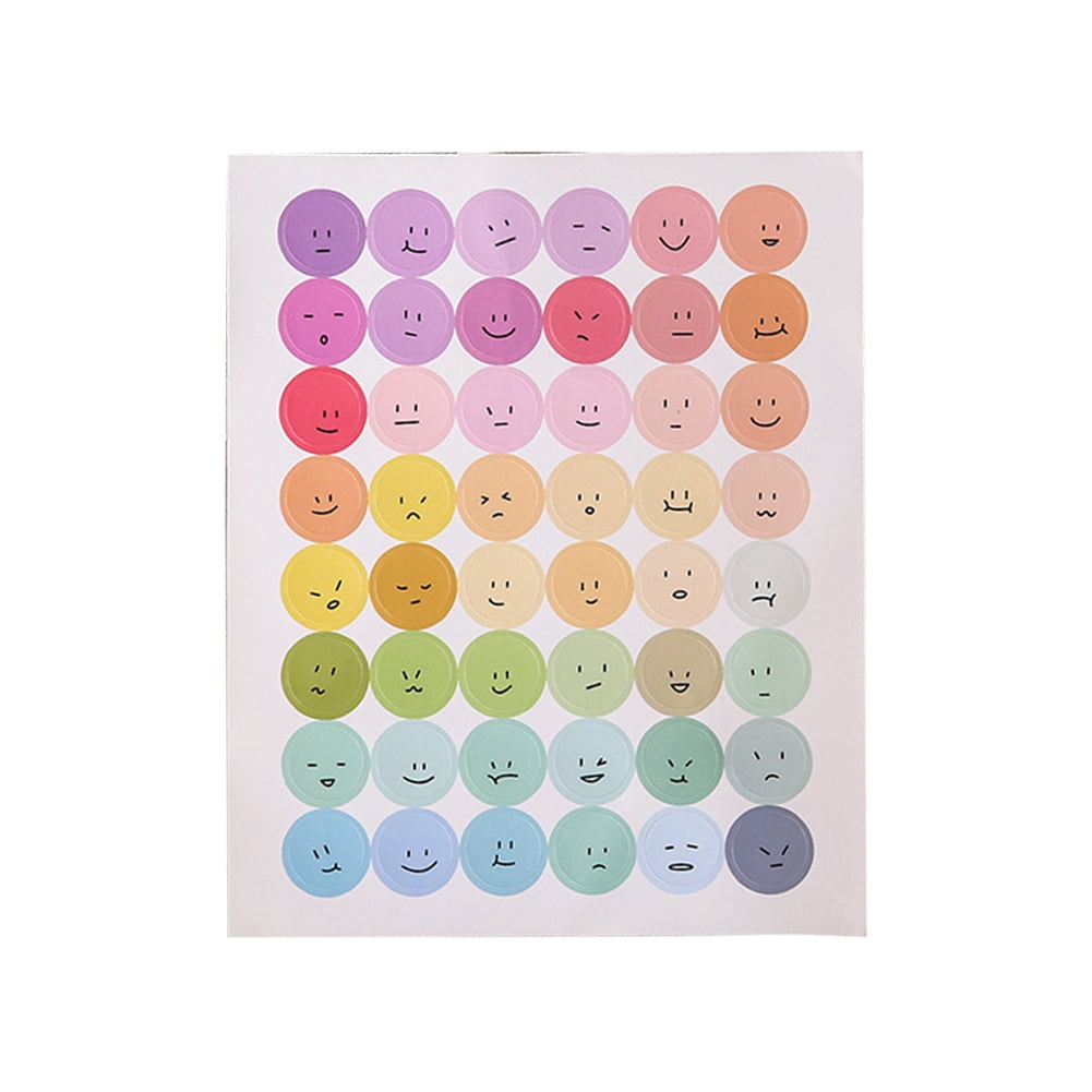 Niovtt Round Cute Stickers Creative DIY Stationery Sticker for Kid ...