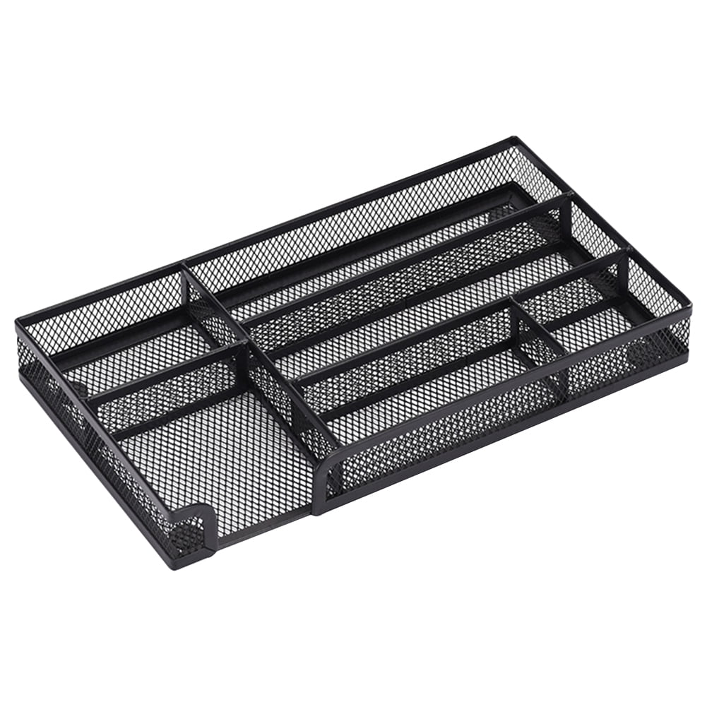 Niovtt Plastic Storage Basket, 6 Compartment Desk Drawer Tray Organizer ...