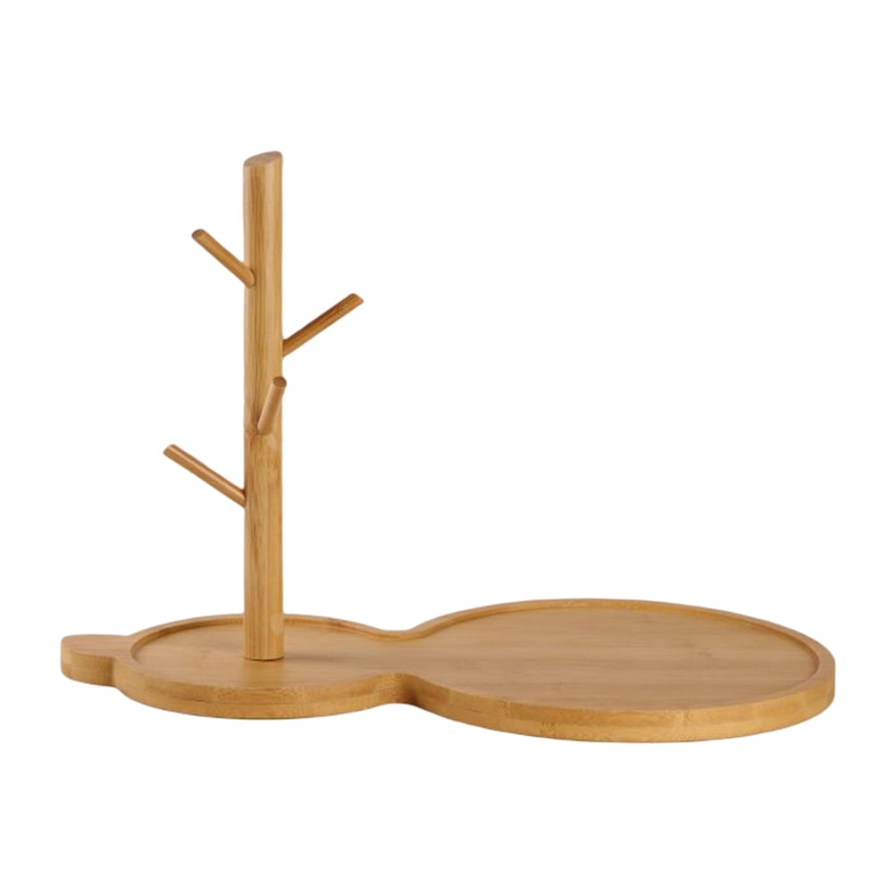 Niovtt Wooden Storage Tray Handicraft Tree Branch Organizer Shelf Decor ...