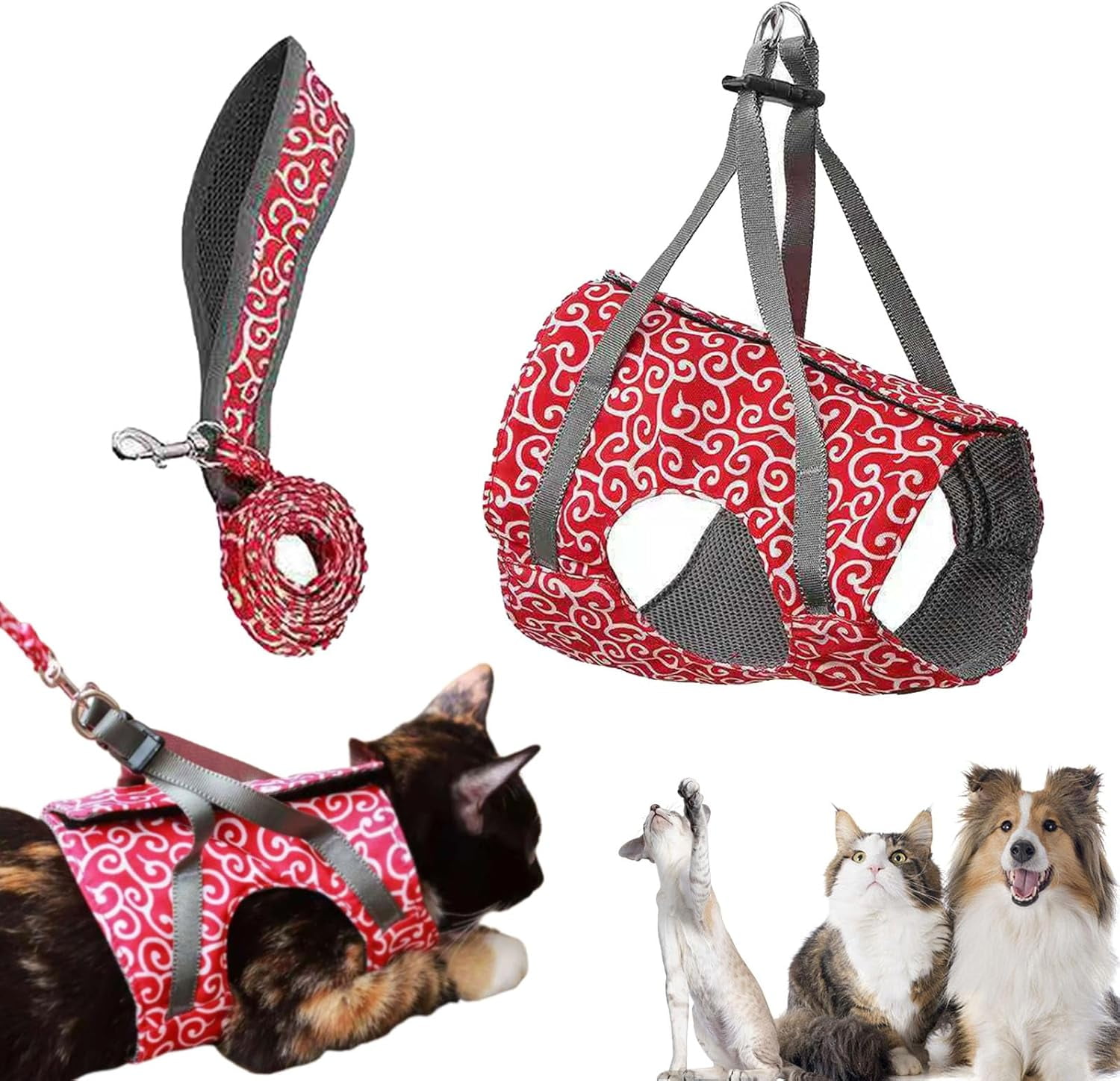 Niowatchted Cat Vest Harness and Leash, 2025 Upgraded Adjustable Cat ...