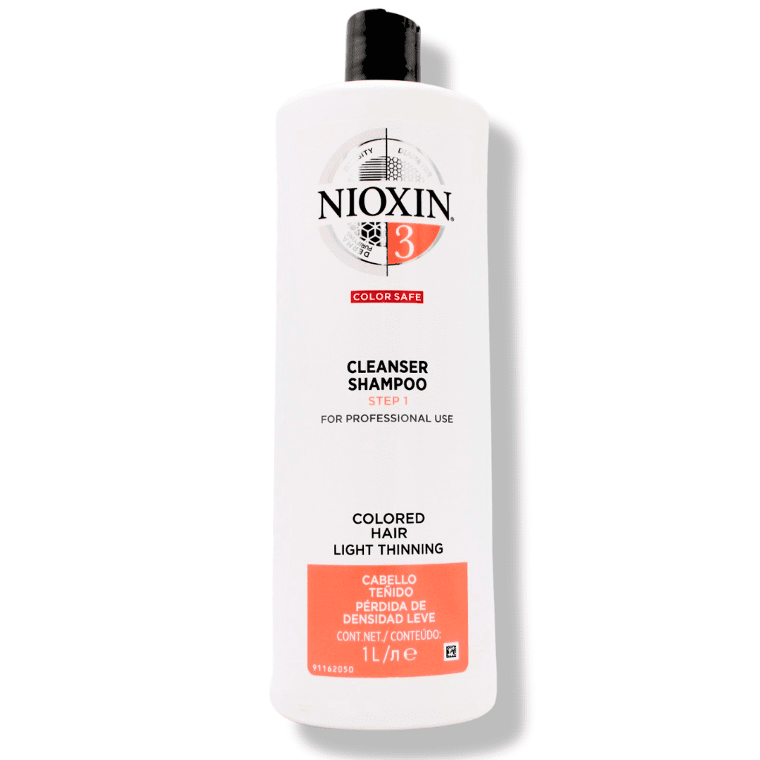 Nioxin System 3 Cleanser Shampoo for Scalp Deep Cleanse, Reduces Hair ...