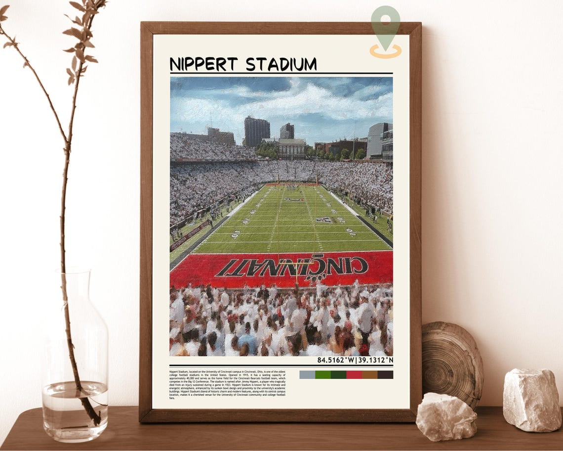 Nippert Stadium Print,Nippert Stadium Wall Art,Nippert Stadium Poster ...