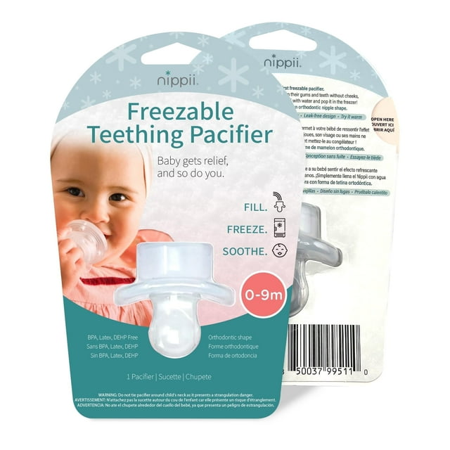 Nippii Infant Freezer Pacifier - Orthodontic, BPA Free, Leak Proof ...
