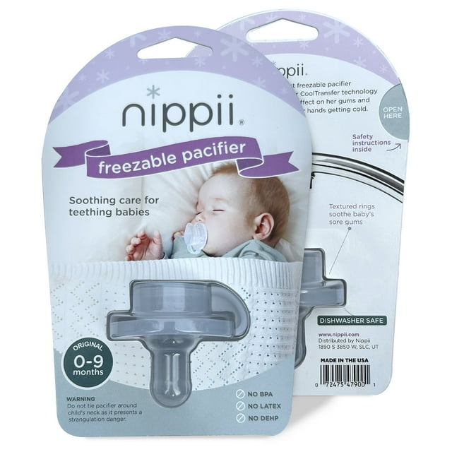 Nippii Freezable Pacifier for Teething Relief - Soothie Pacifier for 0 ...