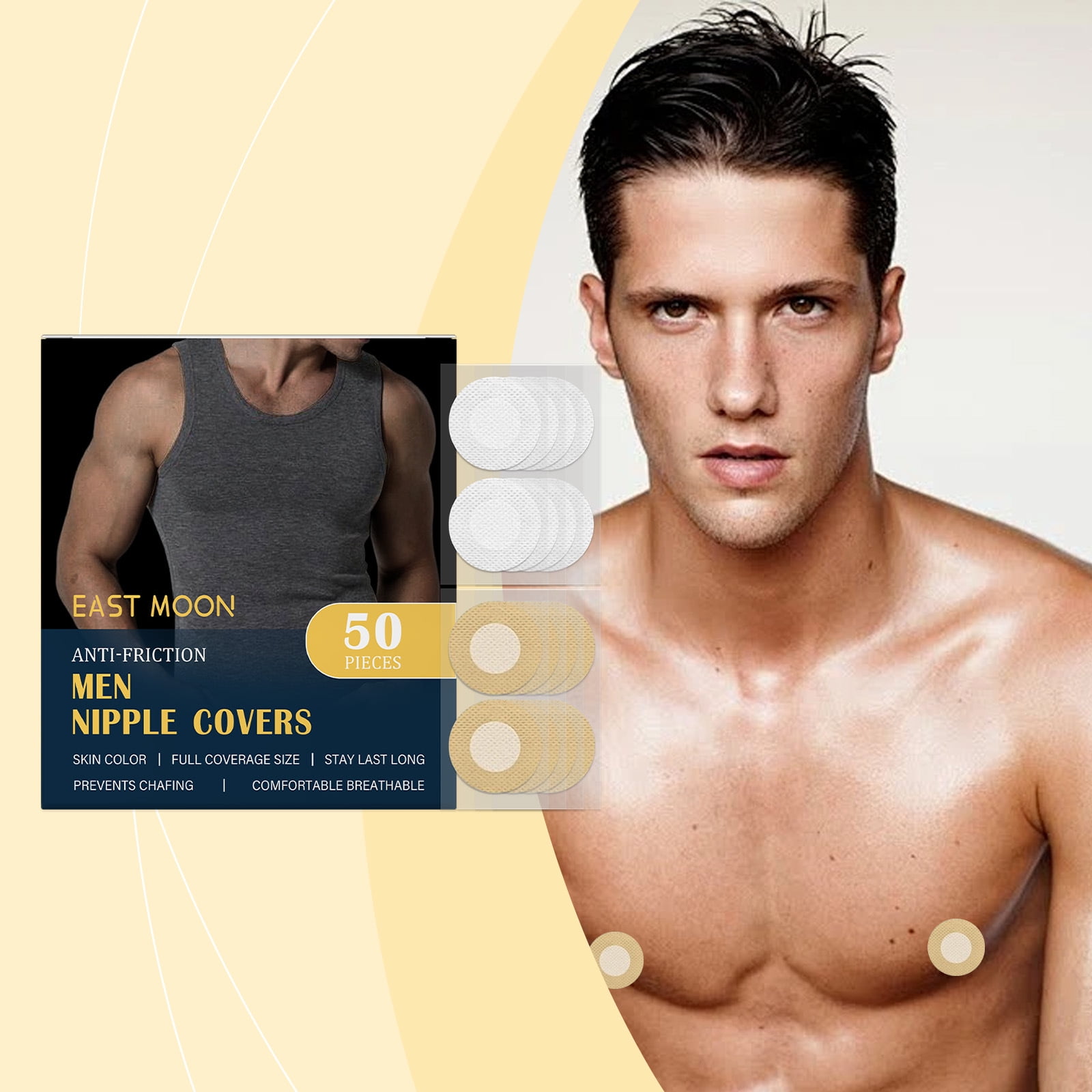 Nipple Covers for Men – 50Pcs– Nipple Covers for Men Anti-Chafing ...