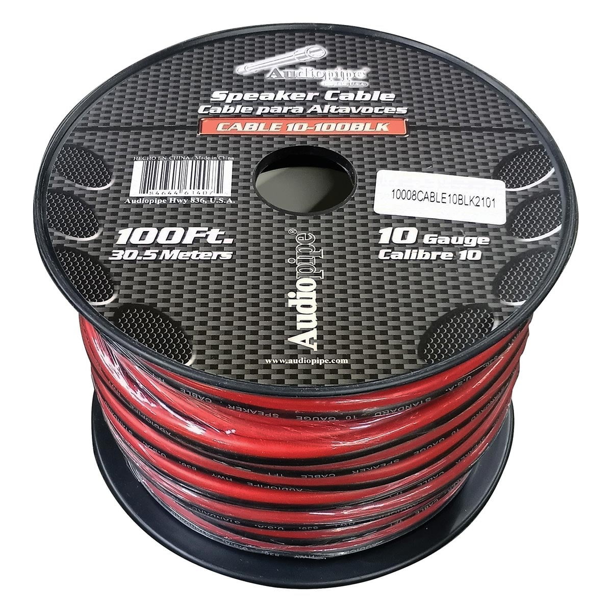 Audiopipe 10 Gauge Speaker Cable 100ft Black and Red wire** - Walmart.com