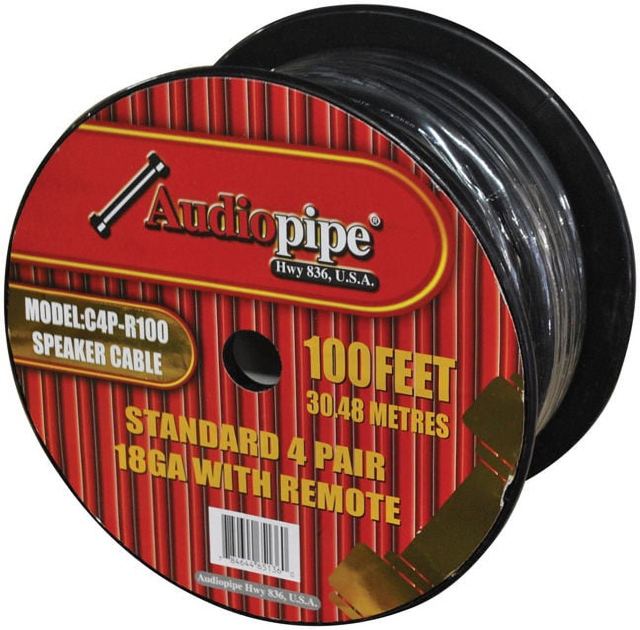 Speed Cable Audiopipe 100' 9 Wire; 4pr. Spkrs + Remote - Walmart ...