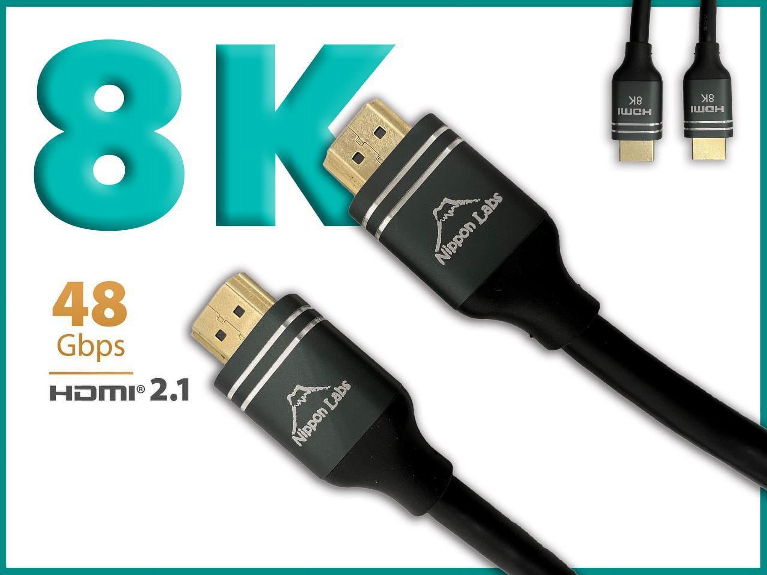 Nippon Labs 8K HDMI Cable 15ft. HDMI 2.1 Cable Real 8K, High Speed ...