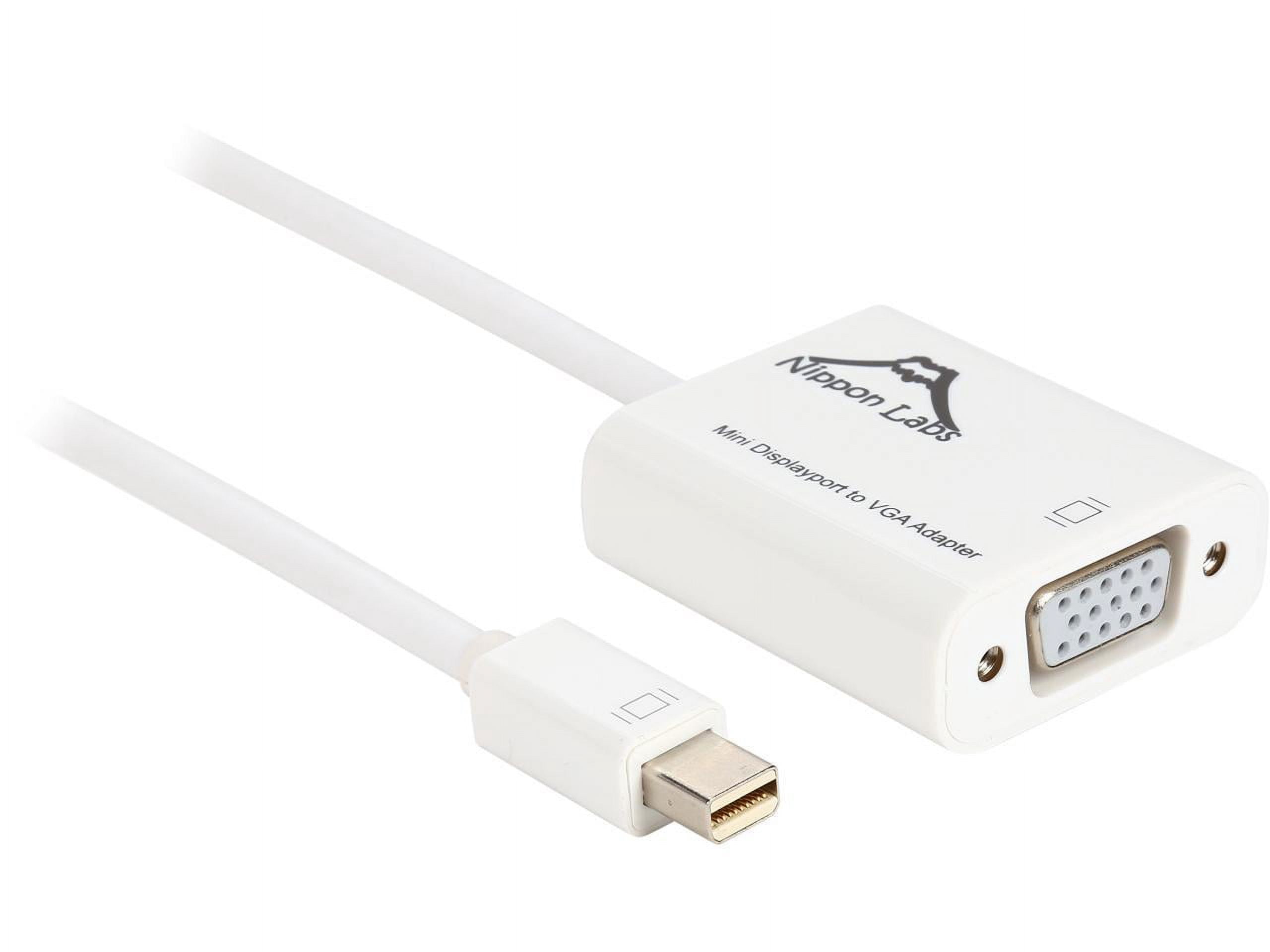 Nippon Labs AD-MINIDP-VGA 6" Mini DP DisplayPort Male to VGA Female ...