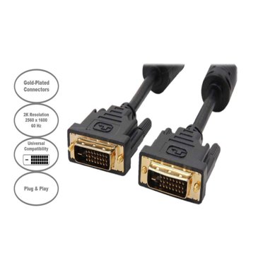 StarTech.com DVIDDMM25 Black & White Male to Male DVI-D Dual Link ...