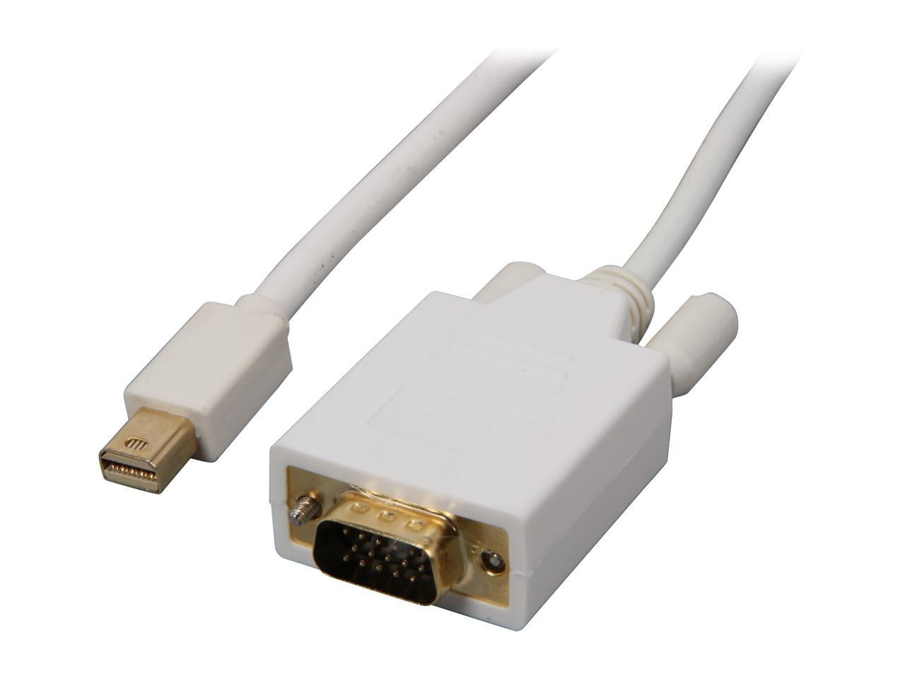 Nippon Labs MINIDP-VGA-3 3 ft. Mini DP DisplayPort Male to VGA Male ...