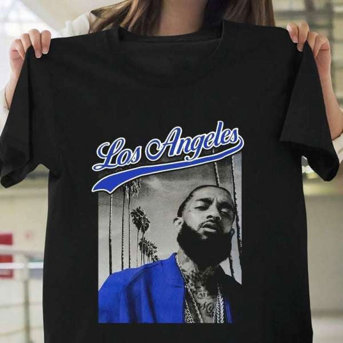 Nipsey Hussle Blue Los Angeles T-shirt Merch Rapper - Walmart.com