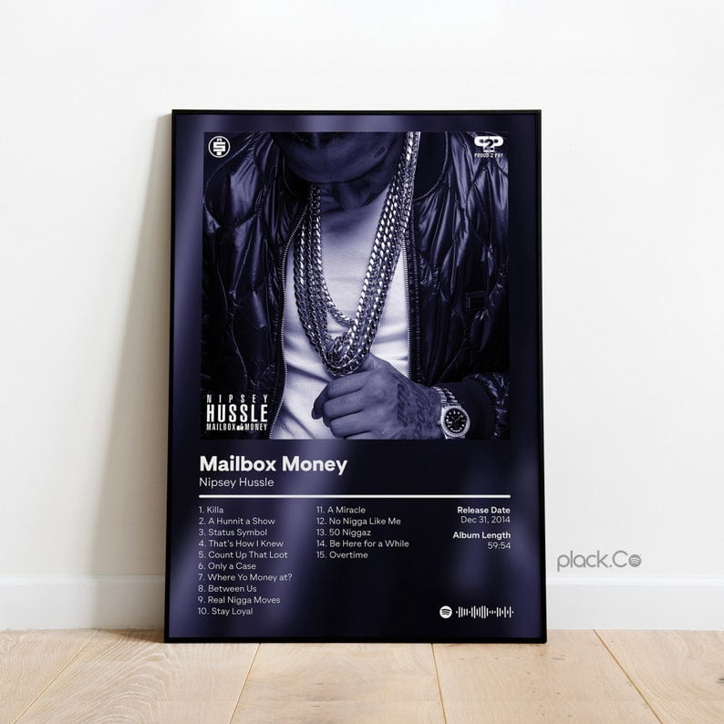 Nipsey Hussle - Mailbox Money - Custom Album Poster - Hip Hop Wall Art ...