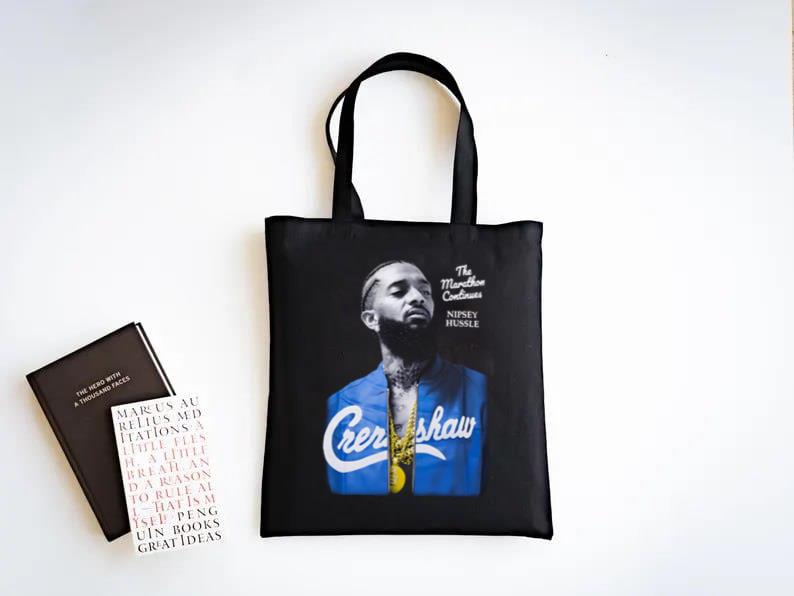 Nipsey Hussle Rapper Tribute Vintage Hip Hop Music Legend Fan Tote Bag ...