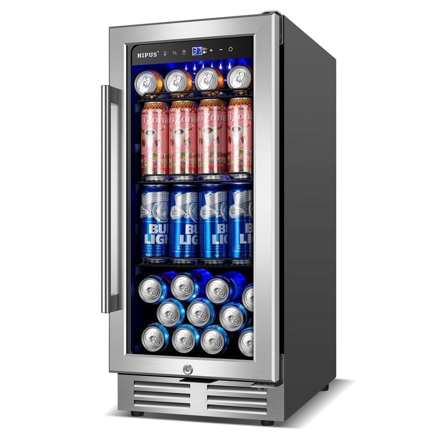 Nipus 15'' Wine/Beer Refrigerator - 130 Can Freestanding/French Door ...